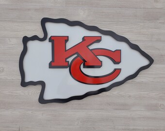 KC Chiefs Kingdom Metal Sign KC Chiefs - Etsy