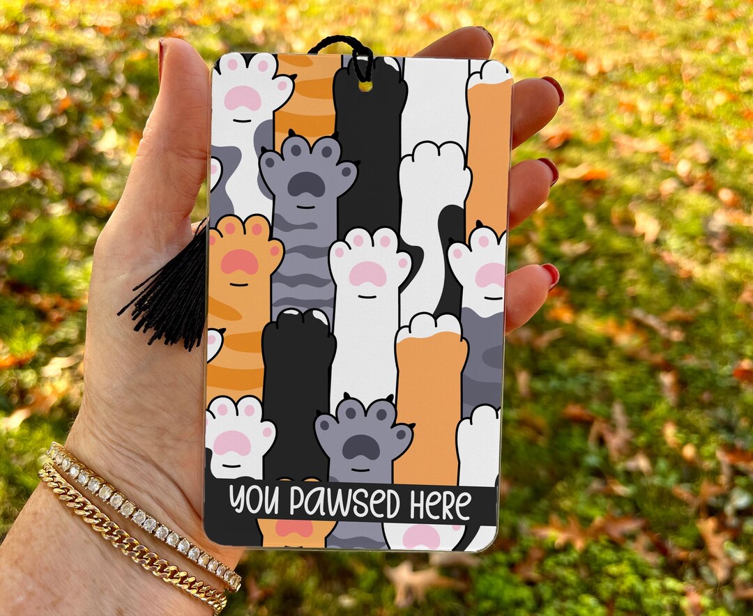 You Pawsed Here Bookmarks, Cute Bookmarks, Laminated Bookmarks, Gothic ...