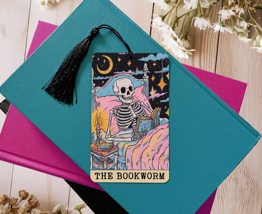 The Bookworm Tarot Card Bookmark | Gothic Bookmark | Birthday Gift ...