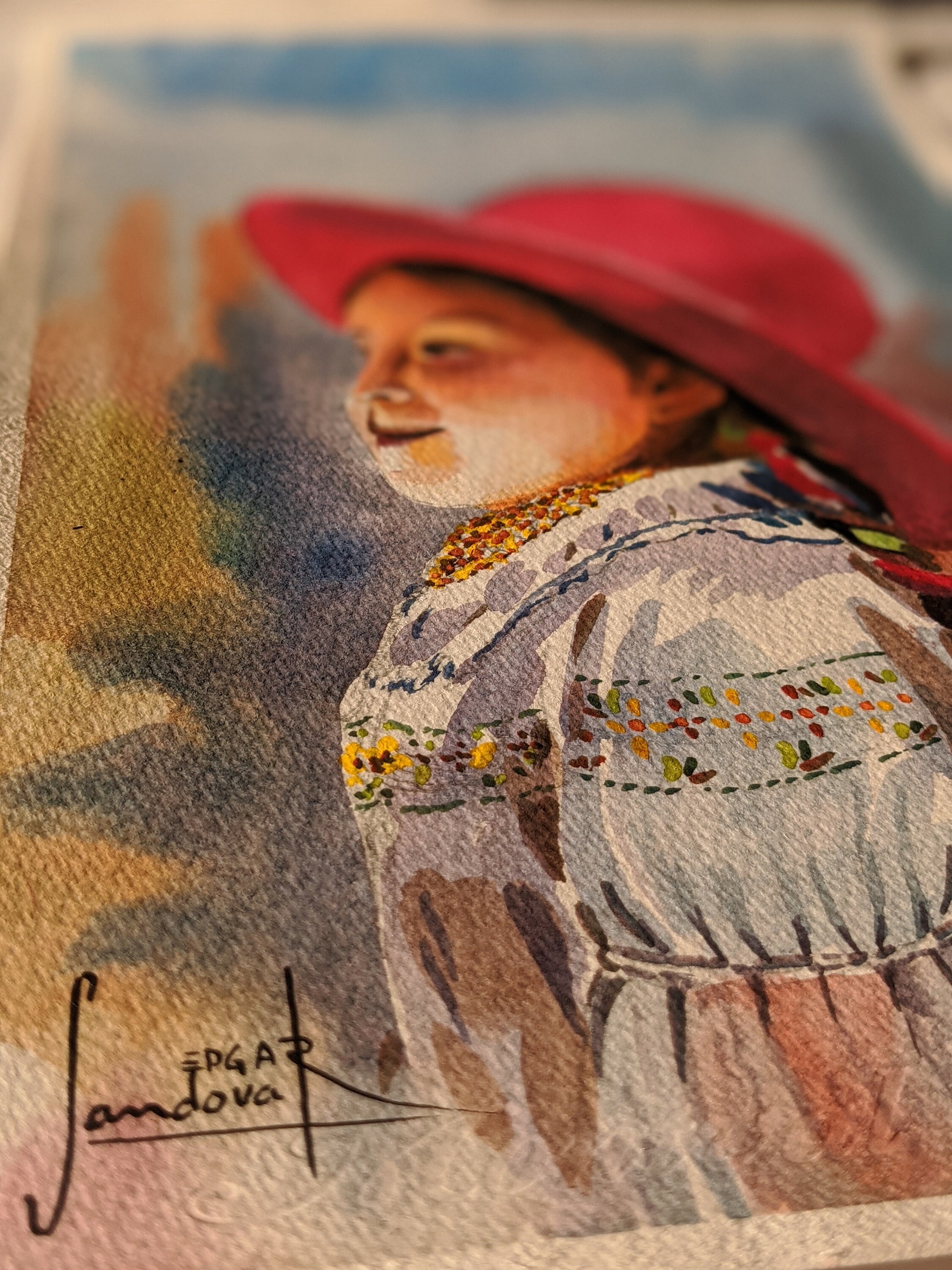 Portrait Painting Watercolor Indigenous Girl - Etsy