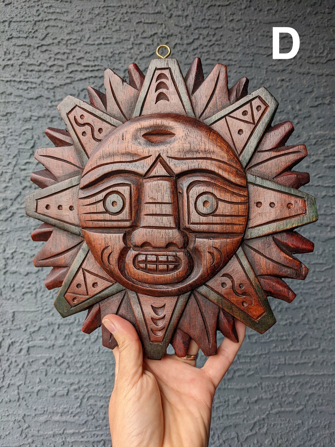 Hand Carved Wood Wall Hangings Inca Sun God - Etsy
