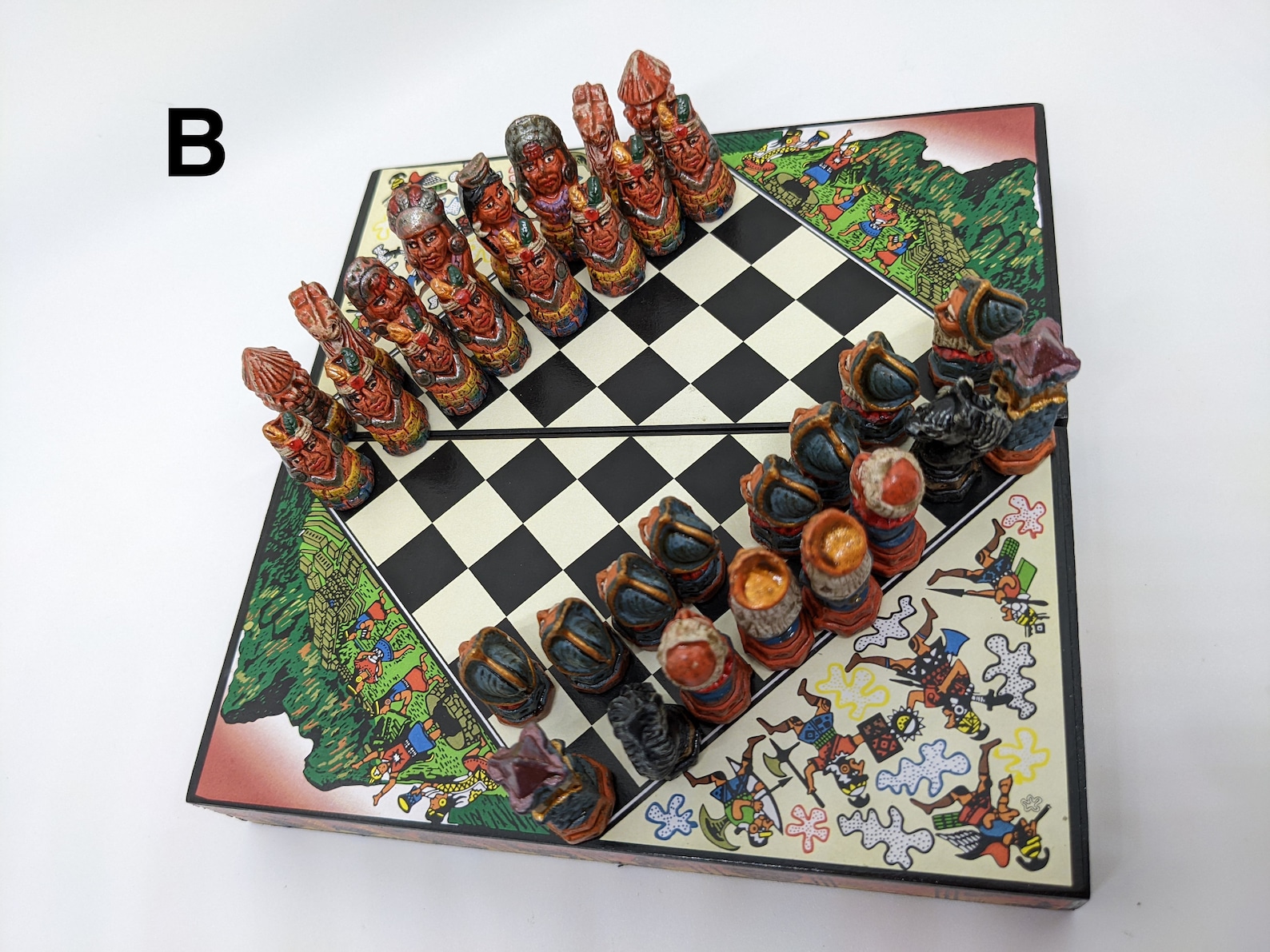 Handmade Wood and Ceramic Spanish Colony Chess - Etsy