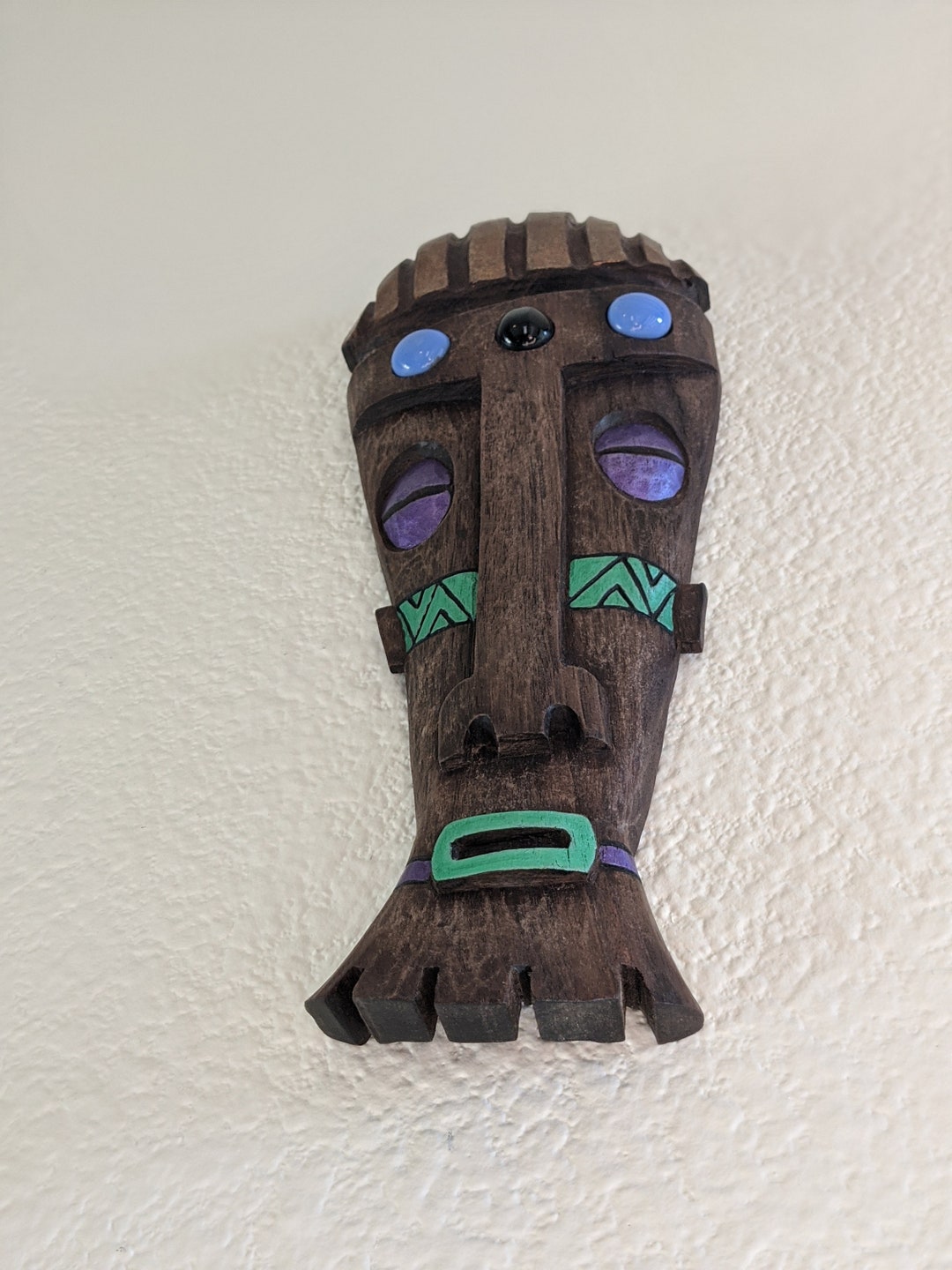Hand Carved Wall Hanging Wood Native Indigenous Mask - Etsy