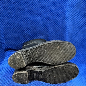 Vintage Original Derry Boots Wellingtons Black Rubber Faux Fur Lining ...