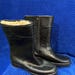 Vintage Original Derry Boots Wellingtons Black Rubber Faux Fur Lining ...