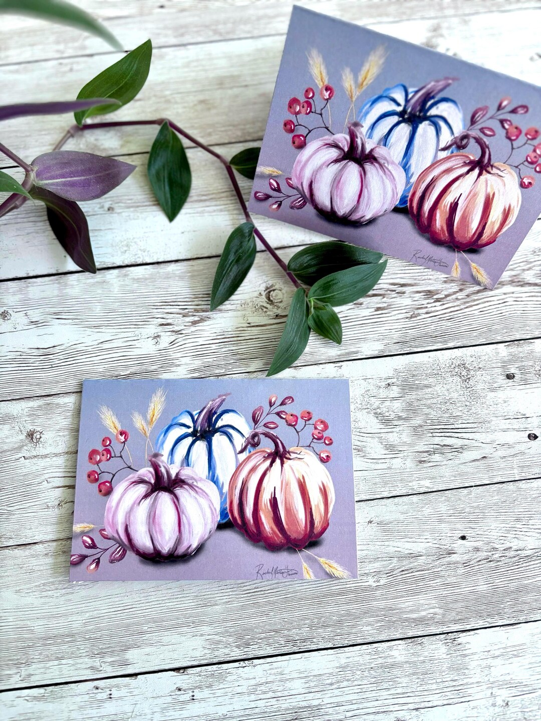Printable Fall Card, Autumn Greeting Card, Cute Pumpkin Card, DIGITAL ...