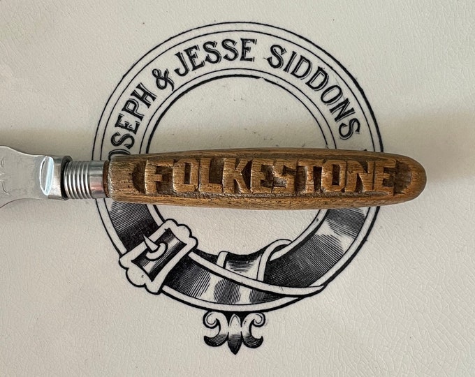 Vintage Carved Handle Butter Knife - Butter Spreader - "folkestone ...