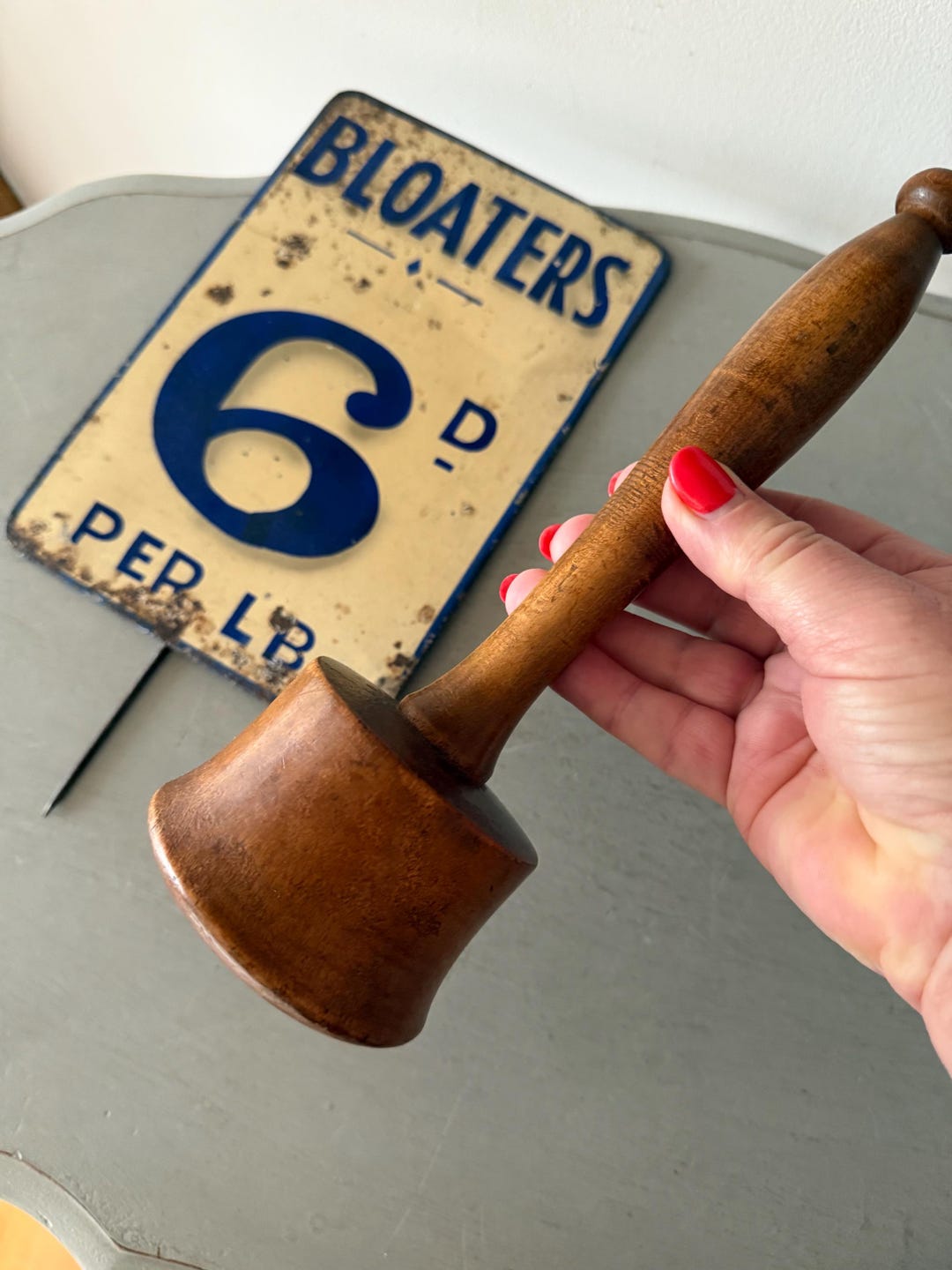 Antique Wooden Pestle - Masher - Butter Press - Kitchenalia - Treen - Etsy