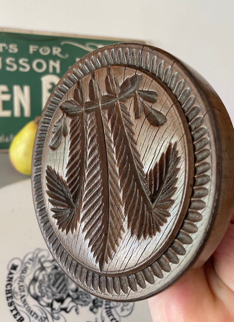 Large Antique Treen Dairy Butter Stamp Wooden Butter Mould - Etsy