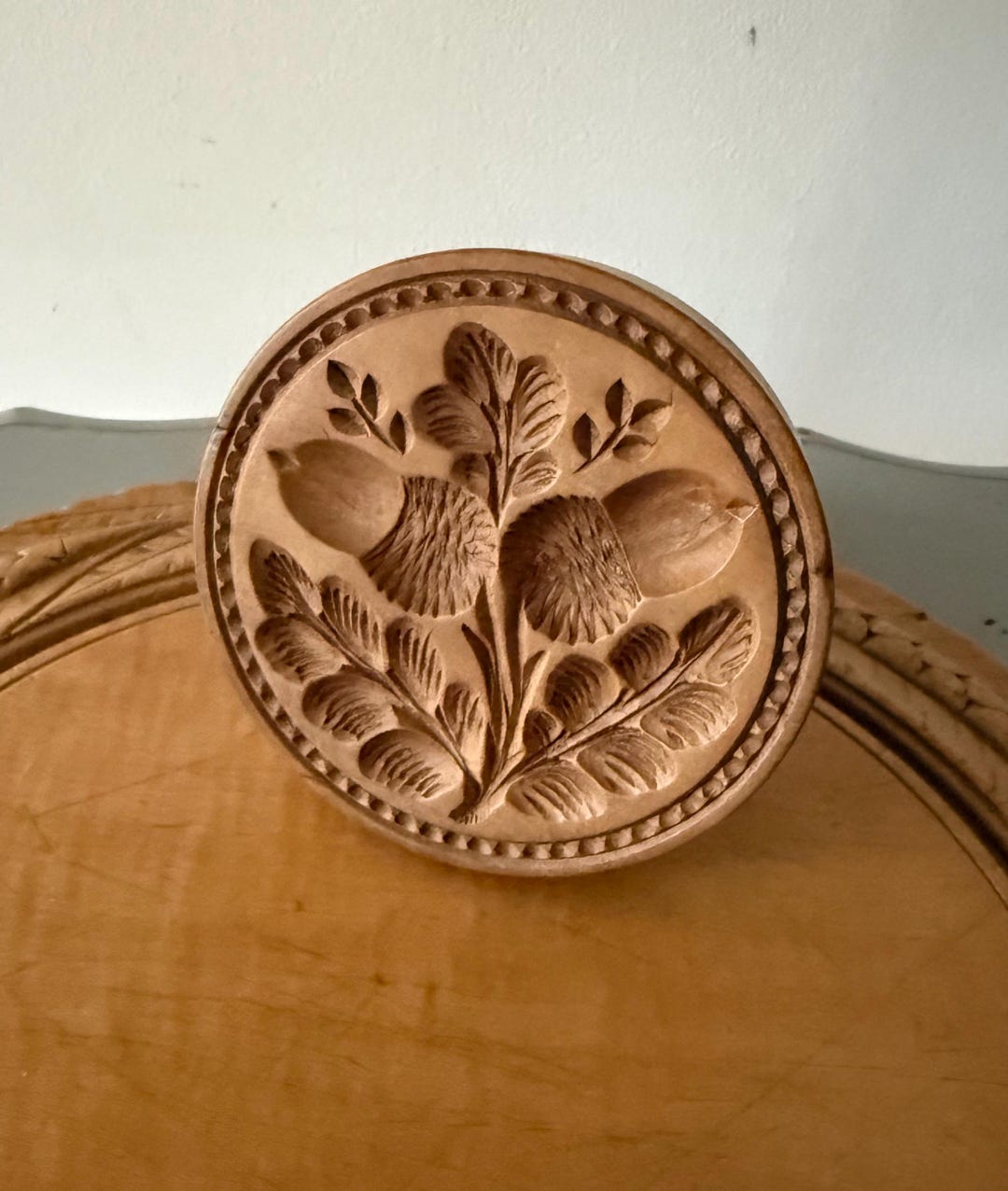 Large Antique Treen Dairy Butter Stamp - Wooden Butter Mould - English ...