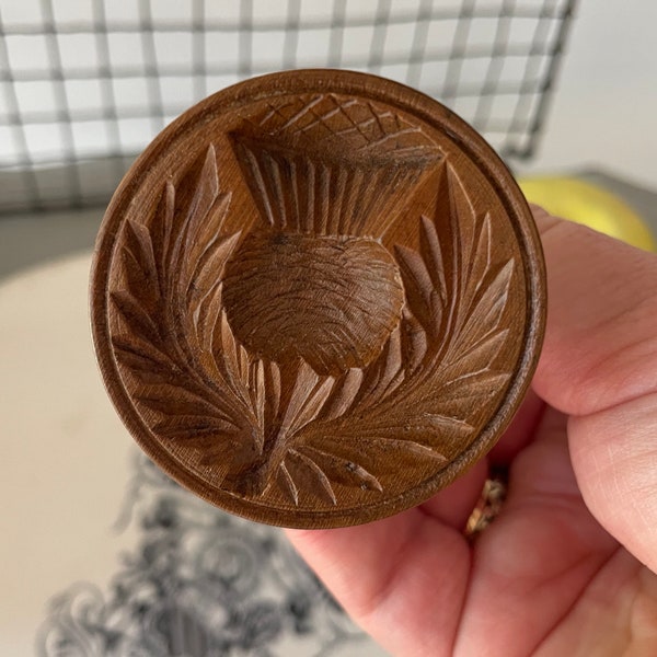 Antique Thistle Butter Stamp - Etsy