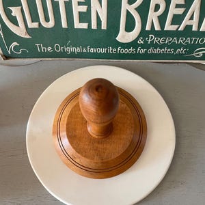 Antique Treen Dairy Butter Press - Butter Paddle - Wooden Masher ...