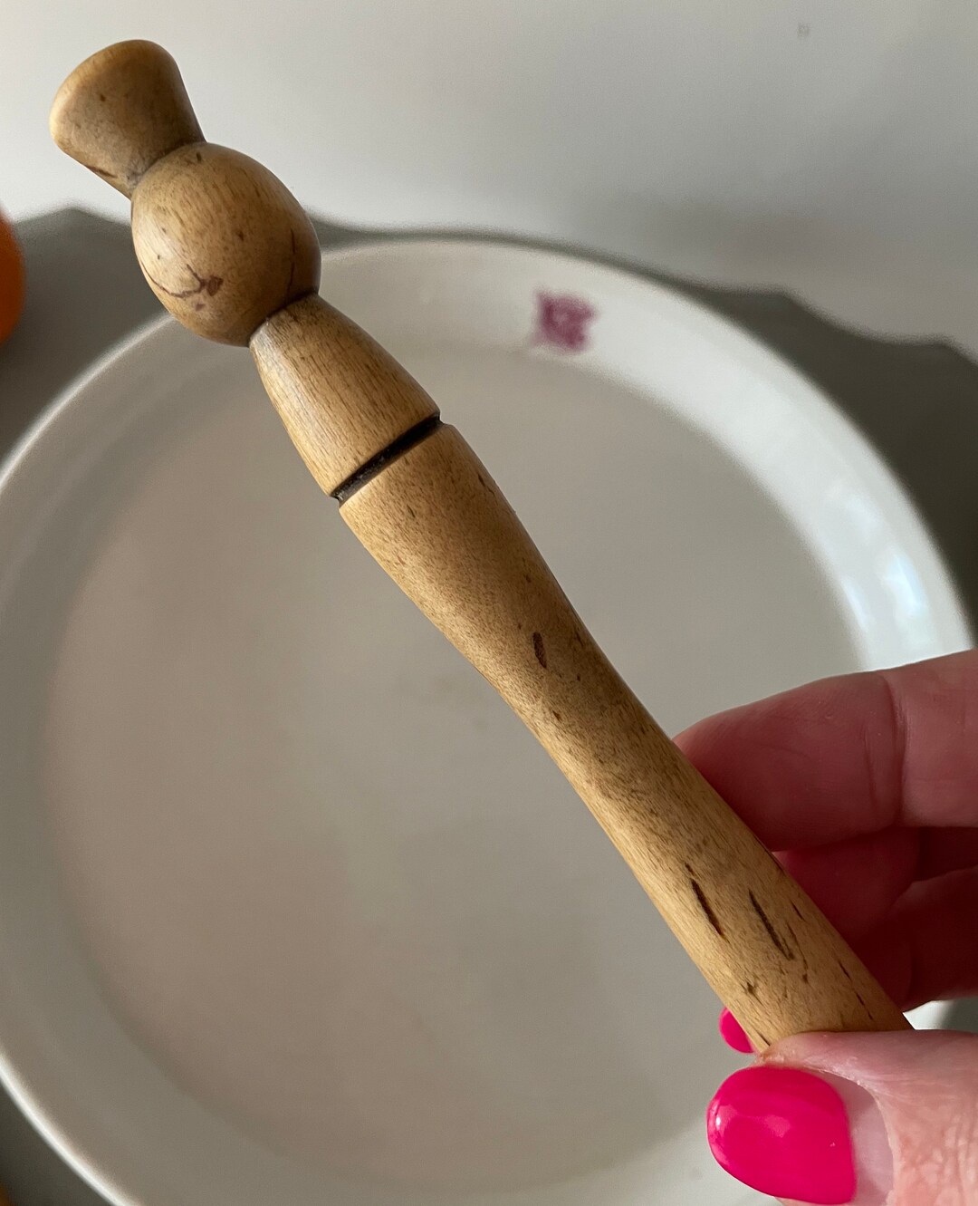 Antique Wooden Scottish Porridge Stirrer or Spurtle Thistle Top ...