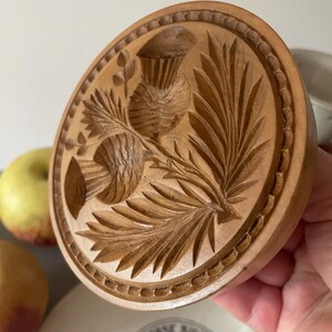 Large Antique Treen Dairy Butter Stamp - Wooden Butter Mould - Scottish ...