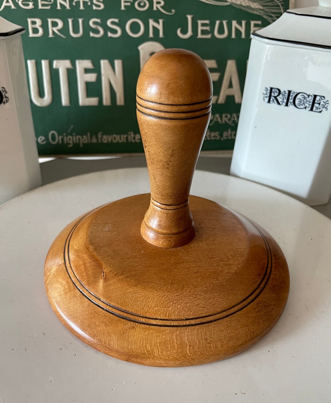 Antique Treen Dairy Butter Press Butter Paddle Wooden Masher Butter ...