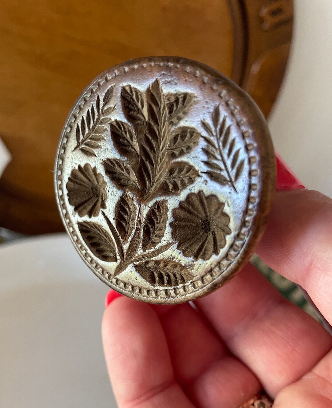 Antique Treen Butter Stamp – Floral Biscuit Mold, Dairy Press - Etsy
