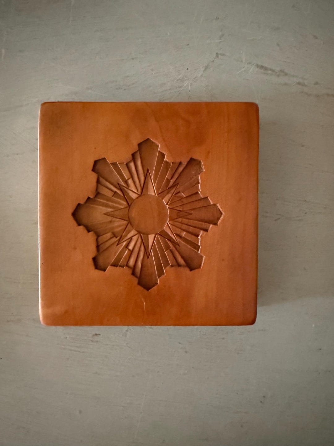 Antique Treen Dairy Chocolate, Sugar Work or Marzipan Mould - Biscuit ...