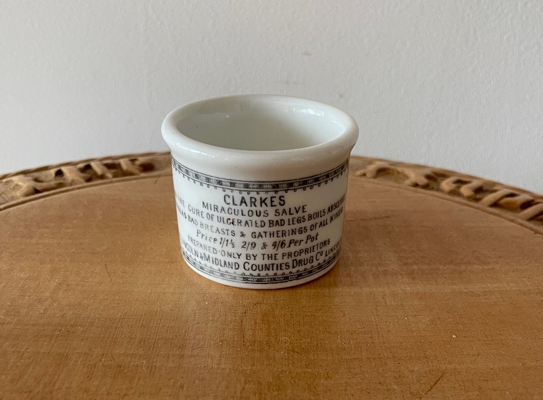 Antique CLARKES Ointment Miraculous Salve Pot Lincoln - Etsy