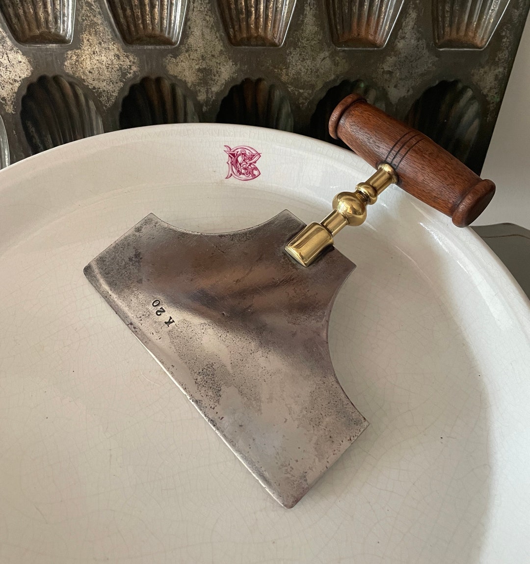 Stunning Antique 19th Century Brass and Steel Herb Chopper Dough Cutter ...