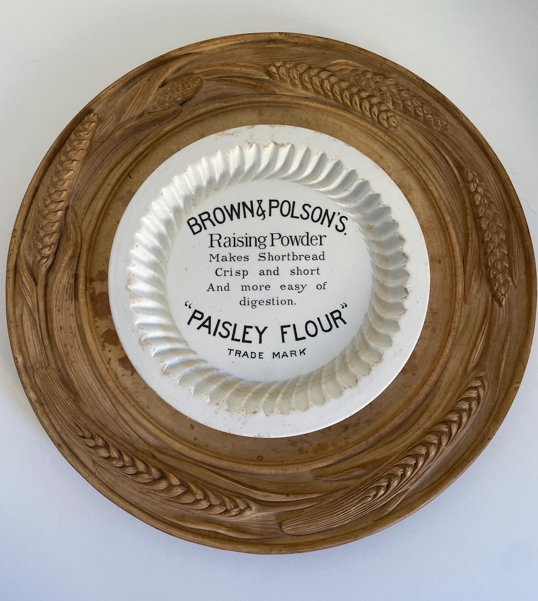 Antique Ironstone Brown and Polson Shortbread Mould - Paisley Flour - Etsy
