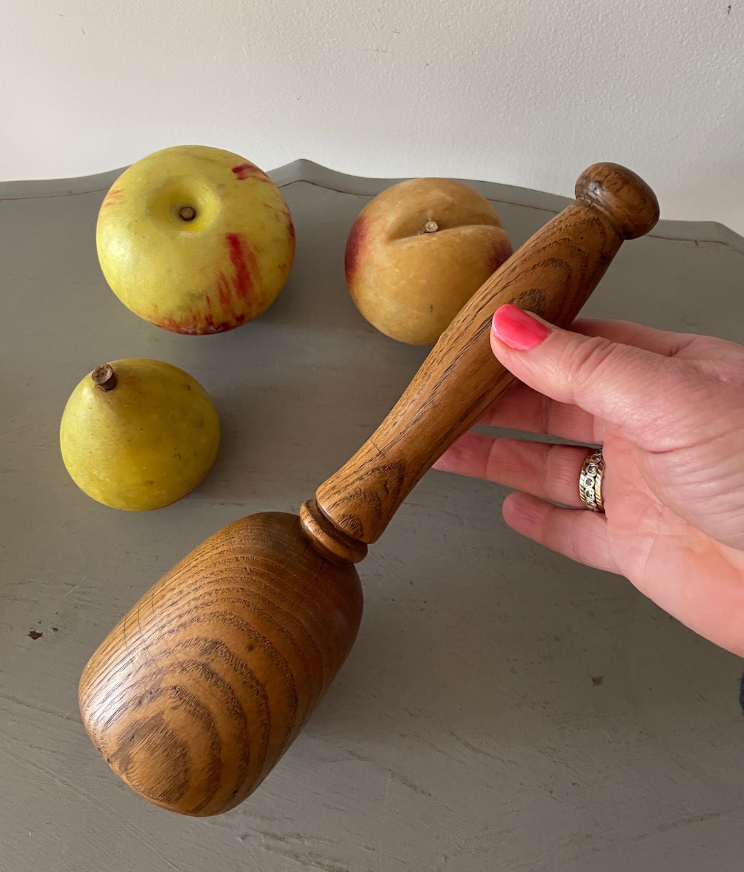Antique Wooden Pestle - Masher - Butter Press - Kitchenalia - Treen - Etsy