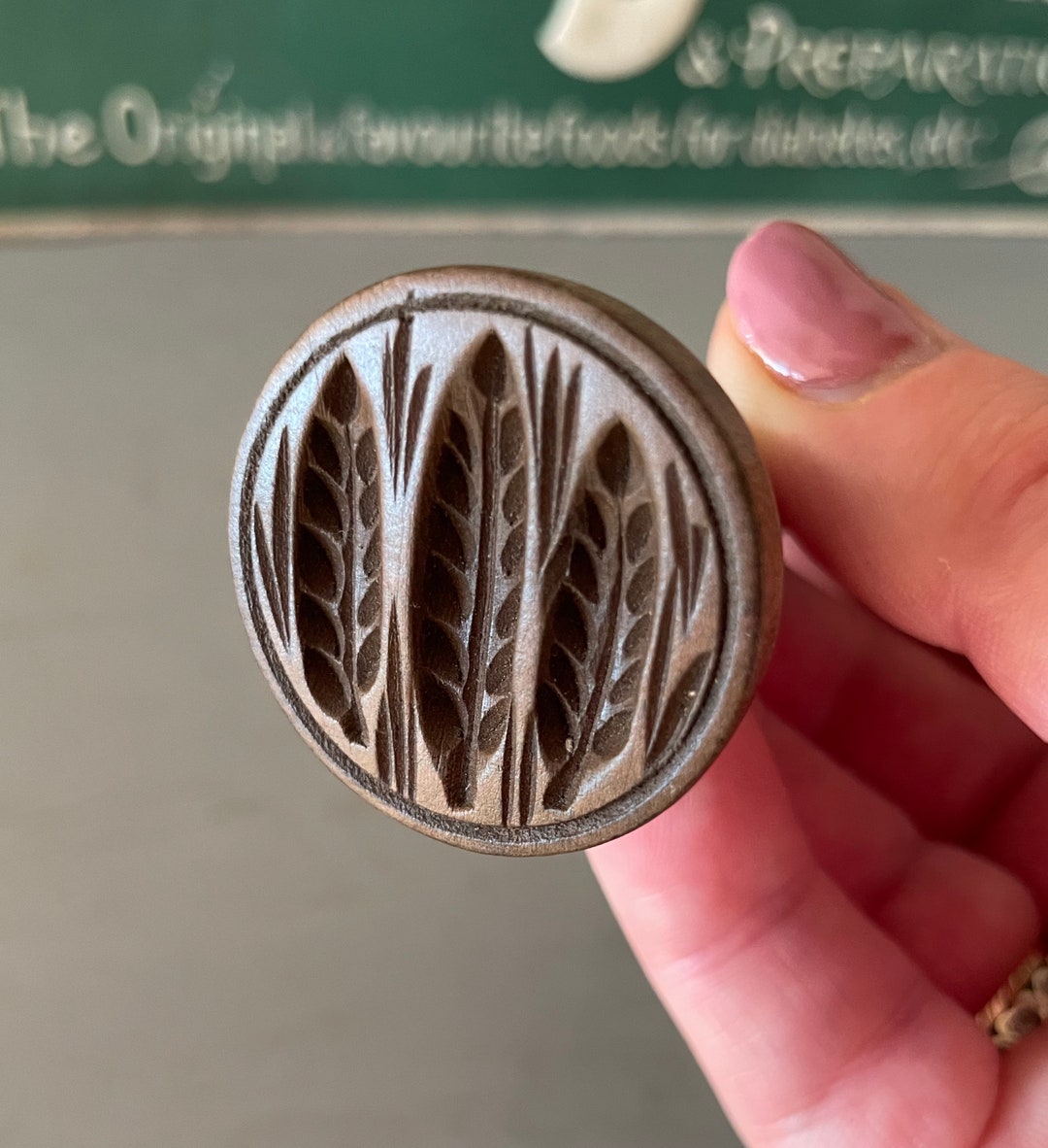 Antique Treen Dairy Butter Stamp - Wooden Butter Mould - Shortbread ...
