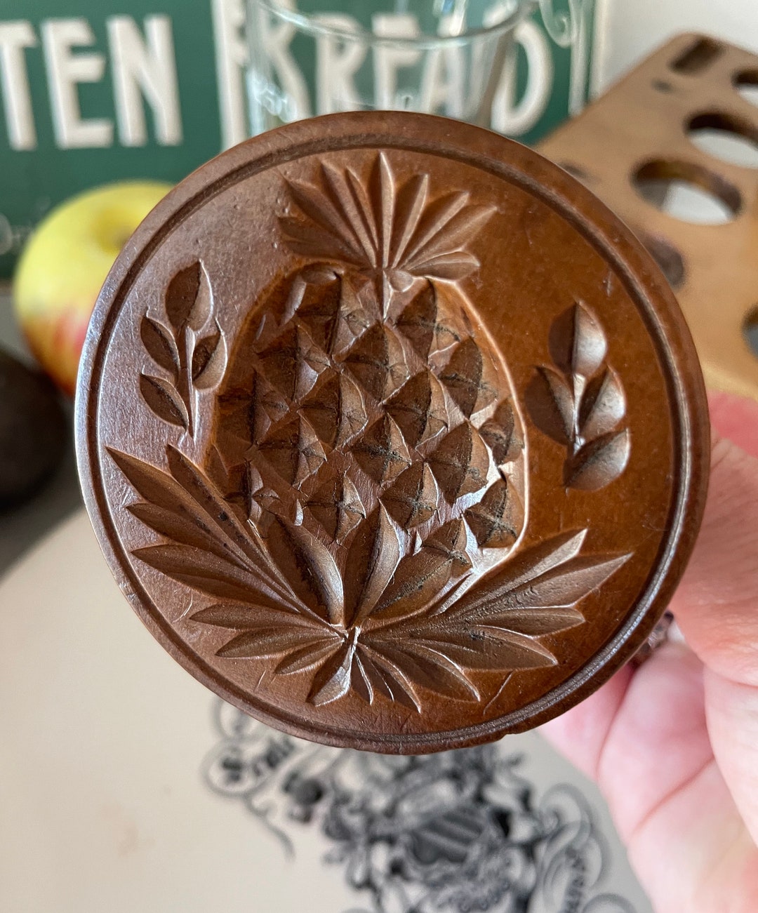 Antique Treen Dairy Butter Stamp - Wooden Butter Mould - Pineapple - Etsy