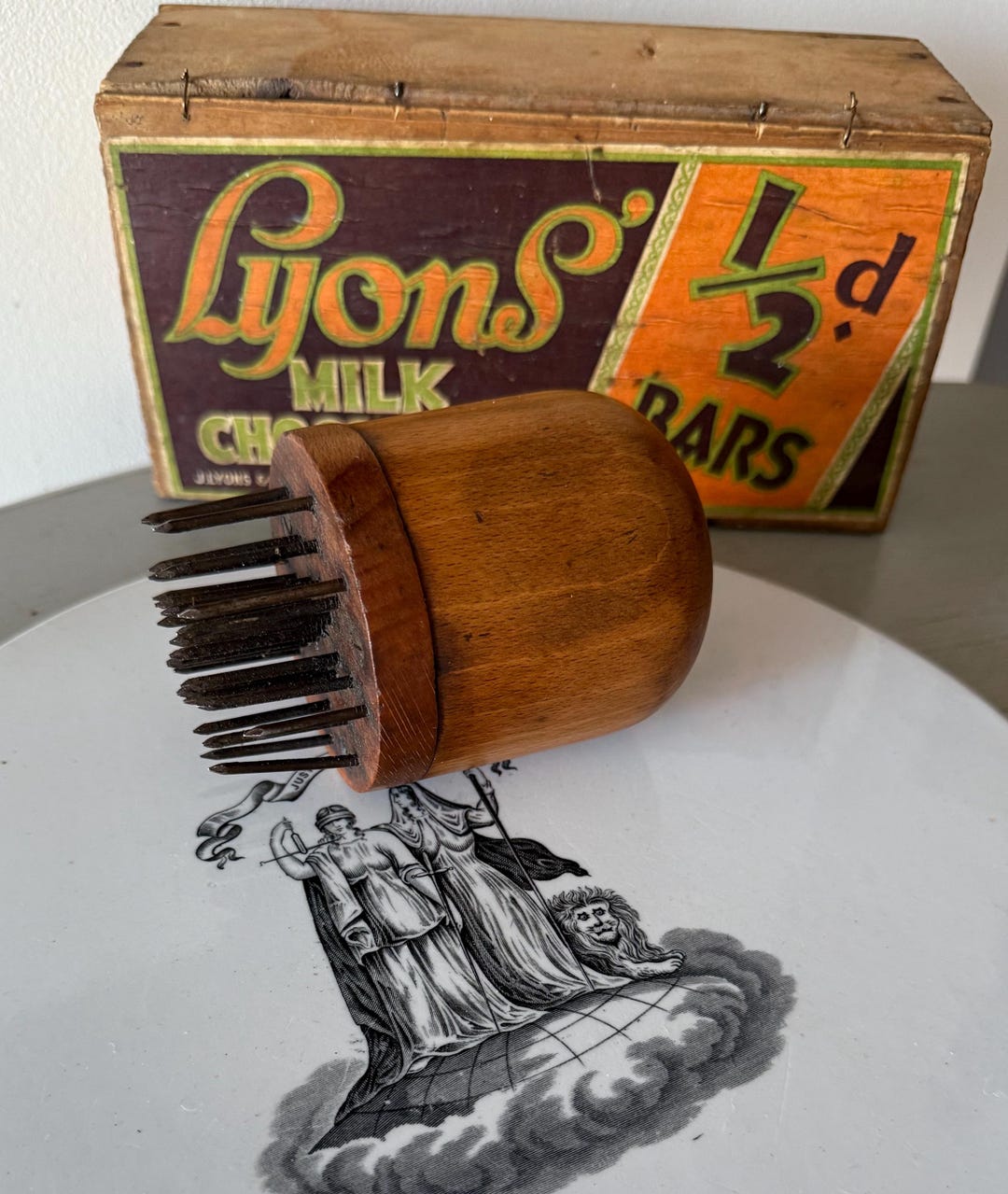 Large Antique Treen Shortbread Pricker / Biscuit Pricker / Kitchenalia ...