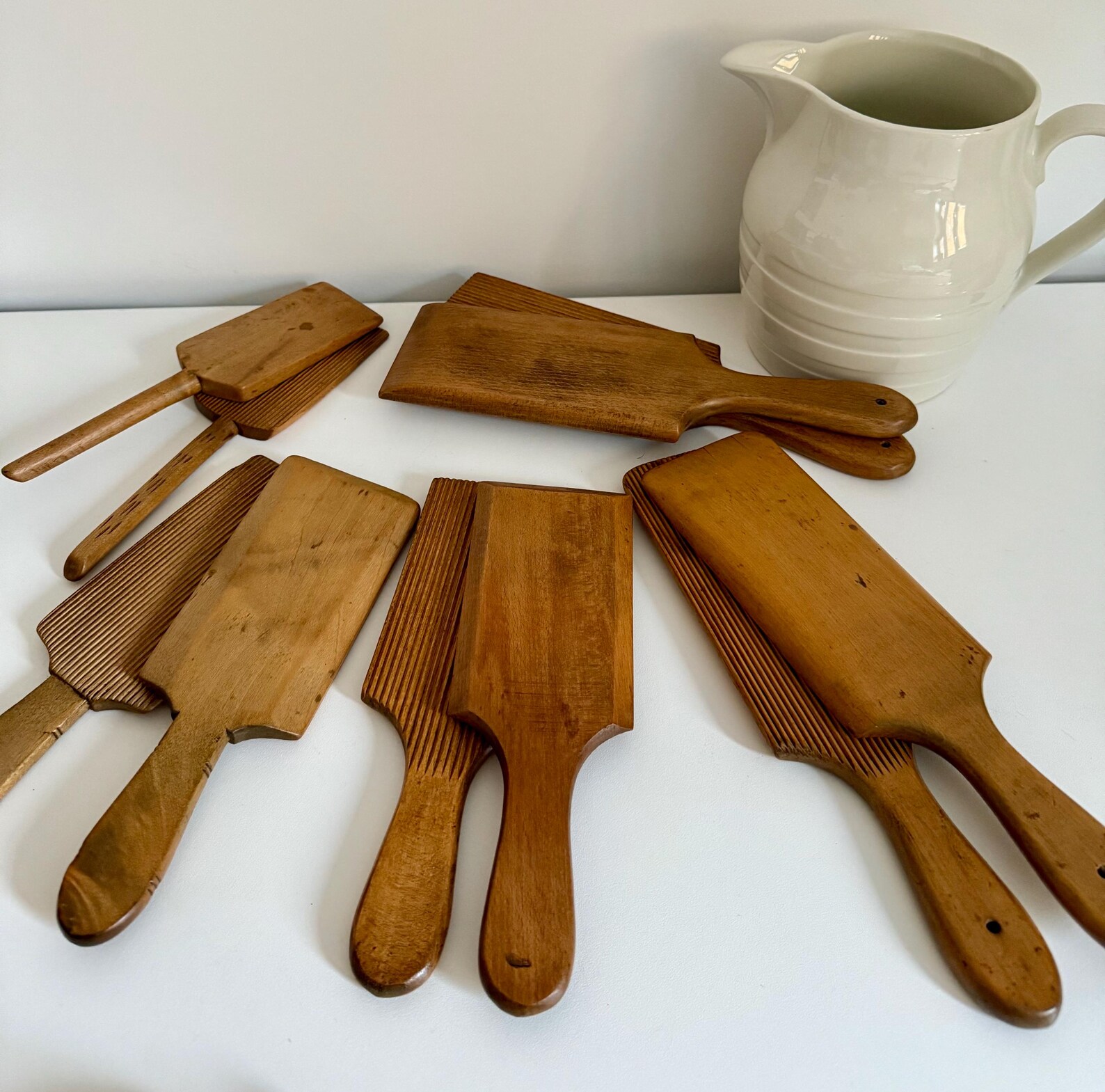 Vintage Wooden Butter Pats - Dairy Treen Paddles, Kitchen Display - Etsy