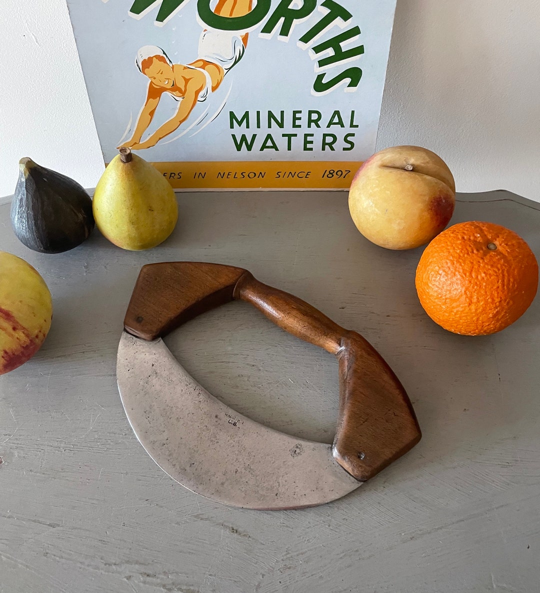 Antique Victorian Curved Herb Chopper or Mezzaluna - Dough Cutter. - Etsy
