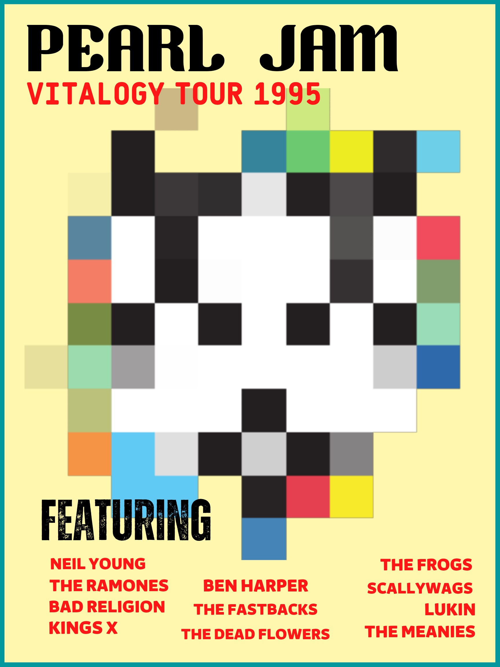 Pearl Jam Vitalogy Tour 1995 Art Print - Etsy