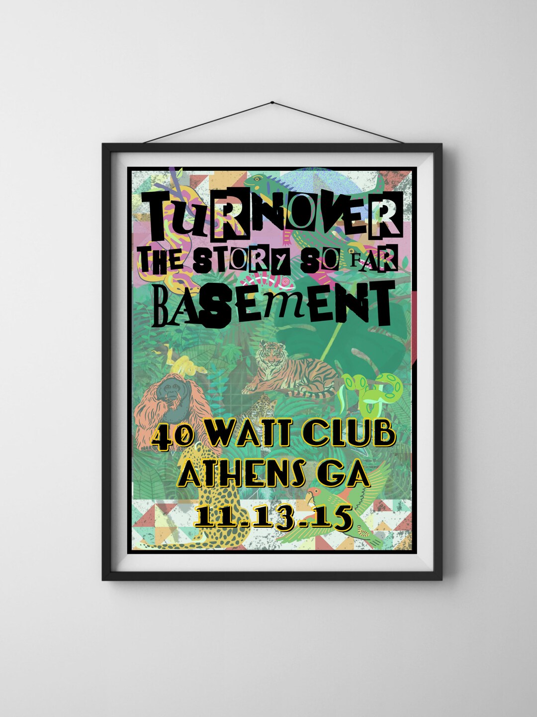 Turnover Tssf Basement Concert Poster 2015 - Etsy