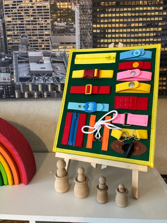 Travel Busy Board Toddler Sensory Mat/zipper and Buckle | Etsy