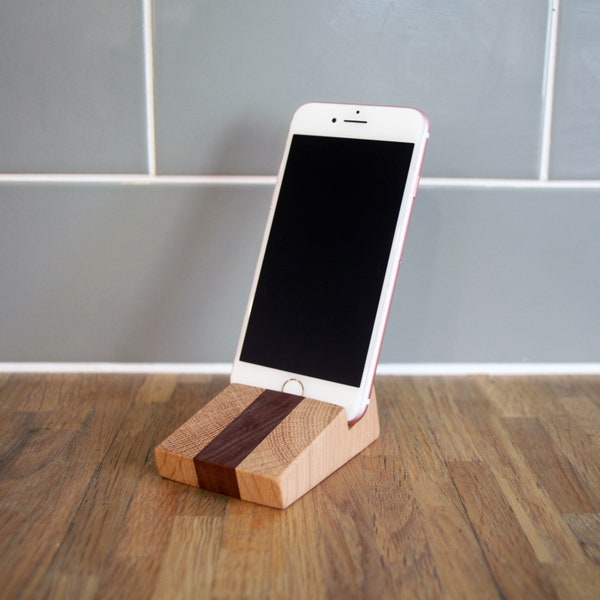 Wooden Phone Stand - Etsy UK