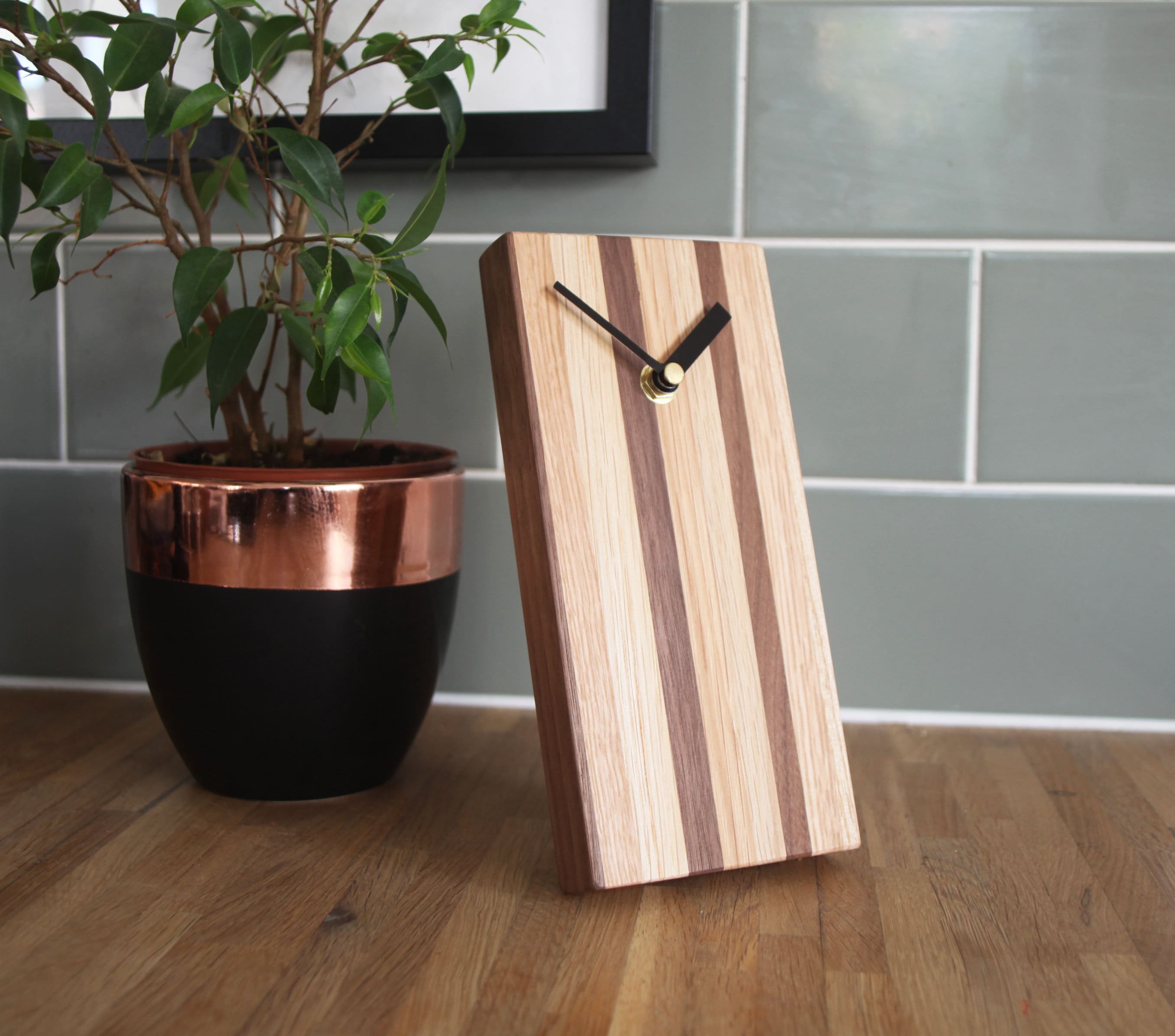 Wooden Wall or Free Standing Mixed Wood Clocks - Etsy