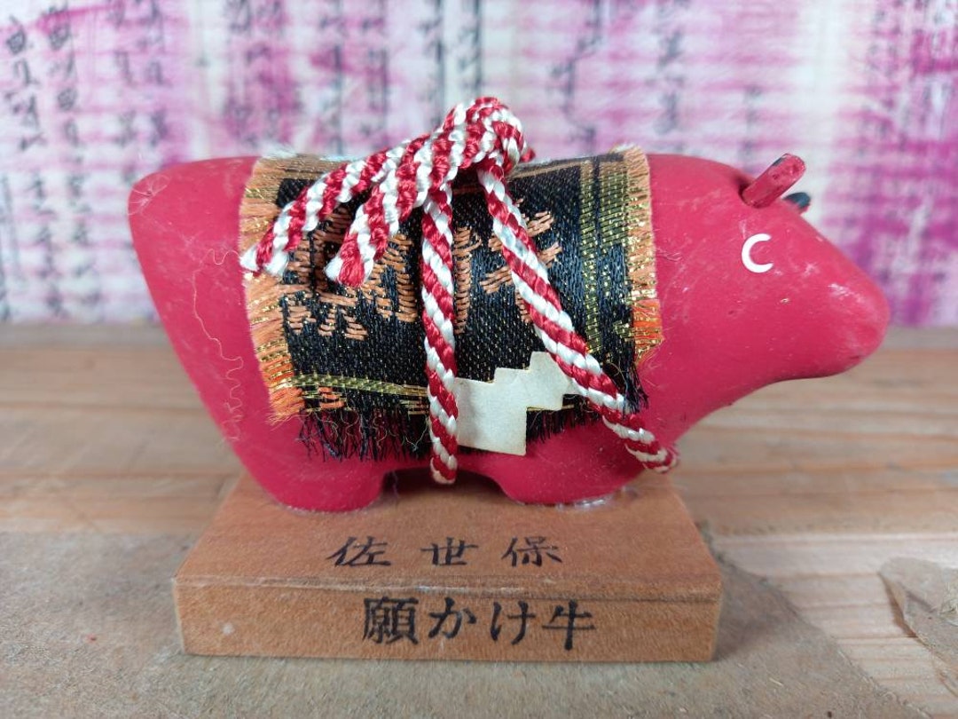 Vintage Japanese Ceramic Bull Hand Made Japanese Folk Art - Etsy