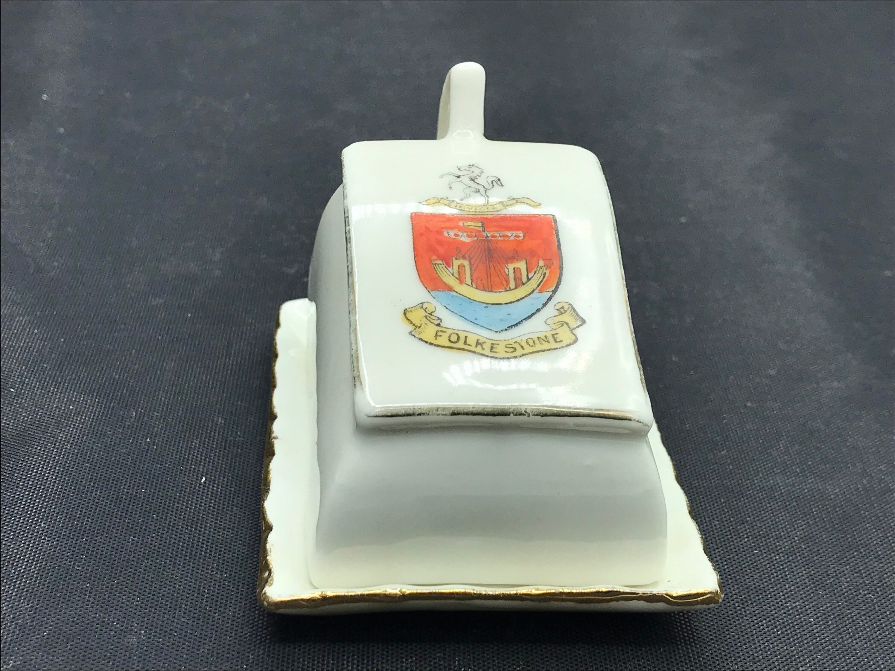 Two Crested China Ceramic Crestware Ink well Clacton on sea by | Etsy