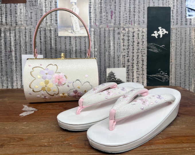 Premium Zanmai Furisode Bag With Matching Zori Sandals Set Luxury ...