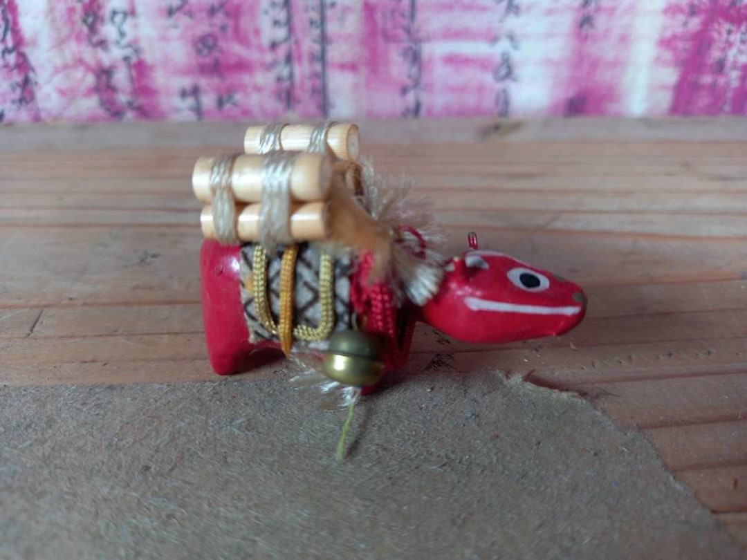 Japanese Nodding Head Cow, Hand Painted Japanese Folk Art - Etsy