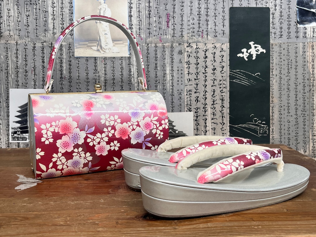 Premium Zanmai Furisode Bag With Matching Zori Sandals Set Luxury ...
