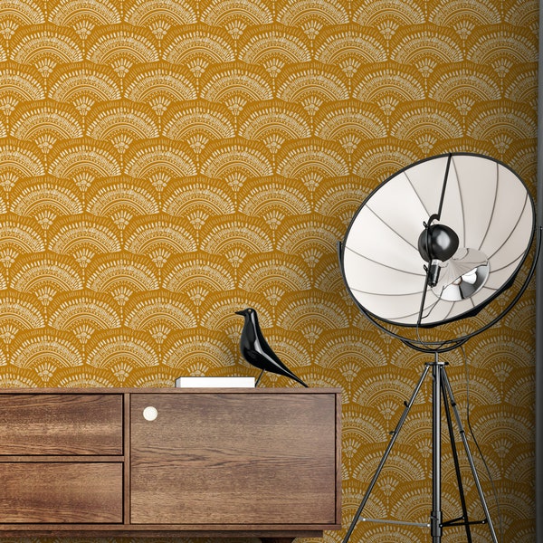 Mustard Wallpaper - Etsy