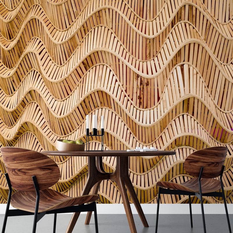 Rattan Wallpaper - Etsy