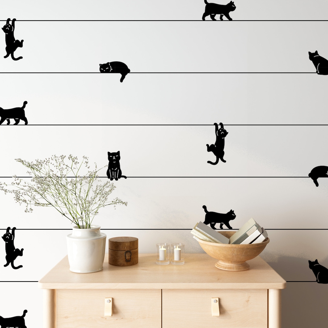 Cat Wallpaper Mural – Pet Wall Mural Peel and Stick – Large Peel and ...