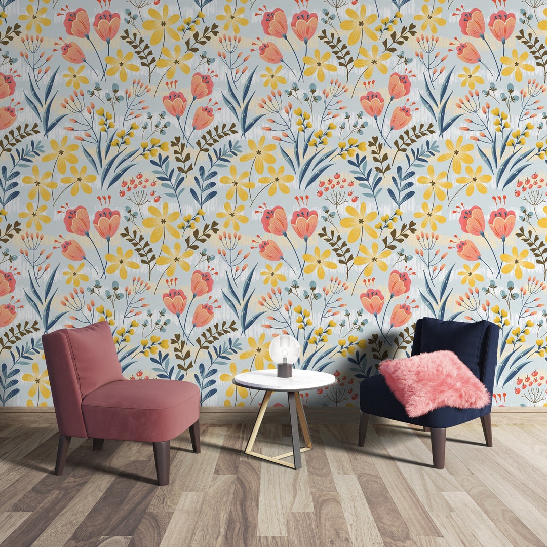 Floral Wallpaper Peel and Stick Wallpaper Self Adhesive Wallpaper ...