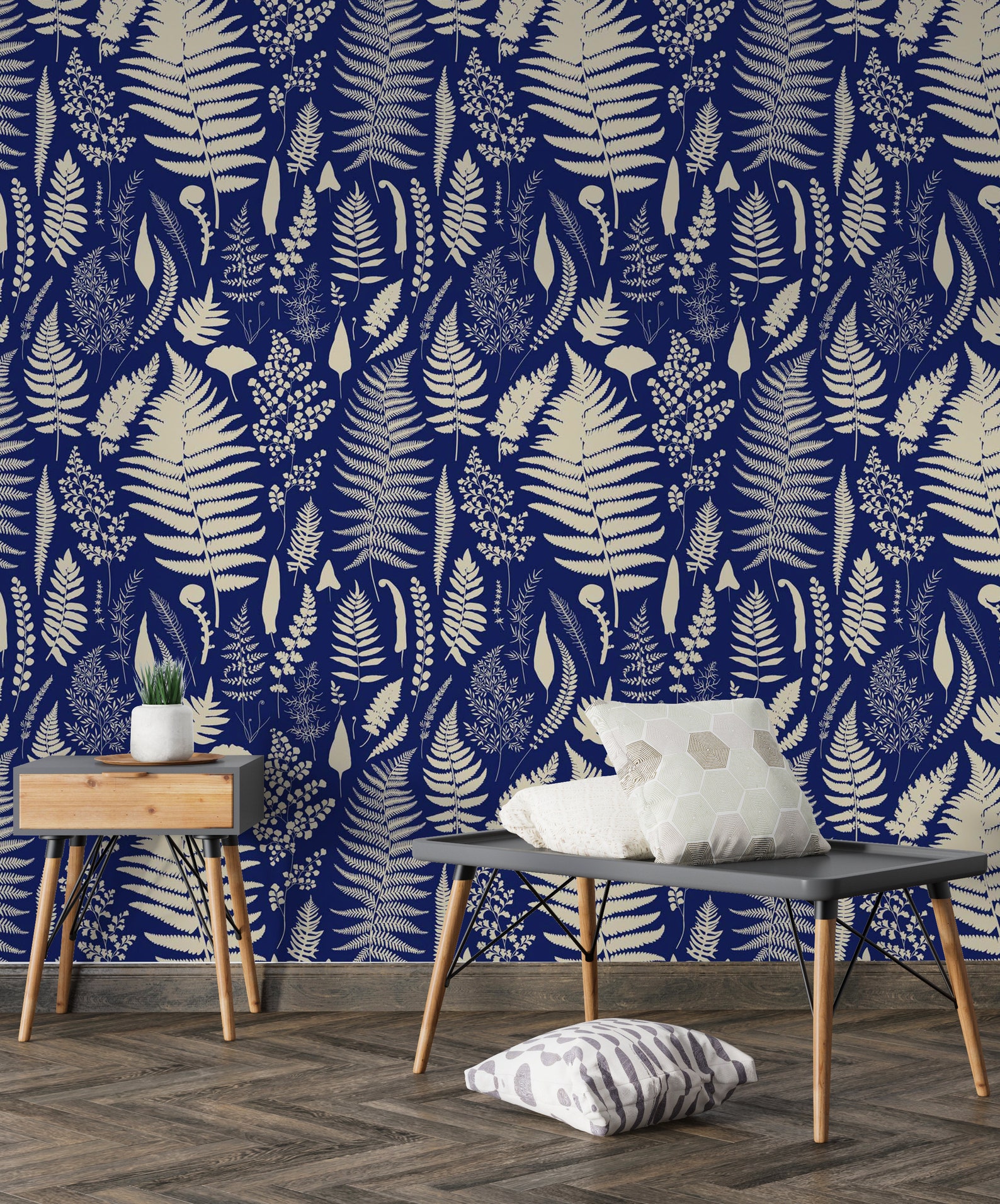 Botanical Fern Wallpaperpeel&stick and Traditional Wallpaper - Etsy
