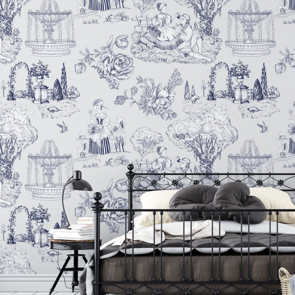 Toile Wallpaper - Etsy