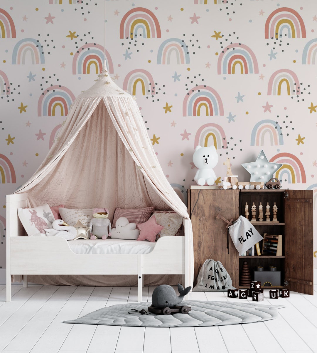 Rainbow Wallpaper - Colorfull Rainbow Watercolor - Rainbow Custom ...