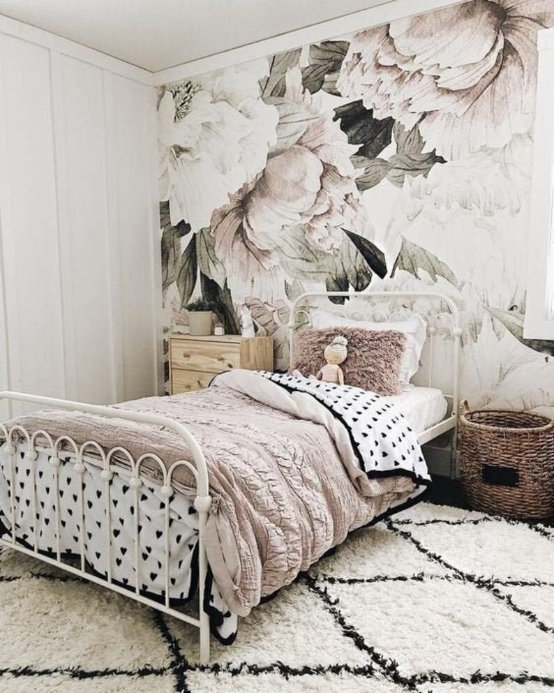 Floral Wallpaper Removable Wallpaper Peel and Stick Wallpaper - Etsy