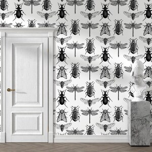 Bugs Wallpaper - Bugs Black Custom Printed Removable Self Adhesive ...