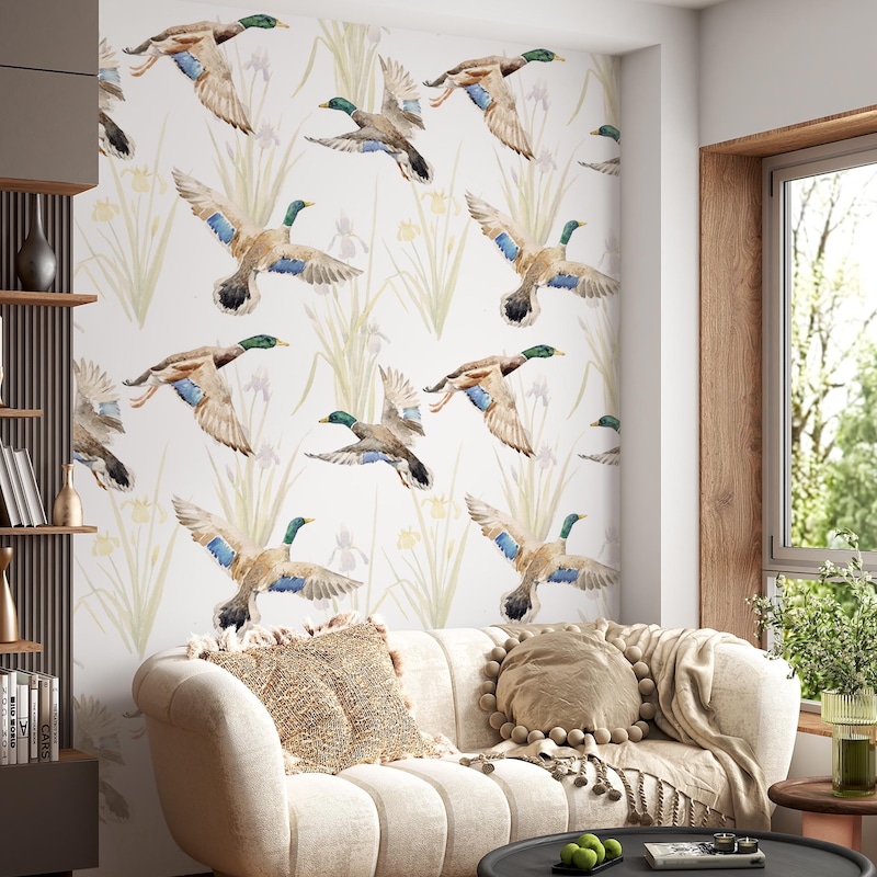 Duck Wallpaper Mural - Etsy UK